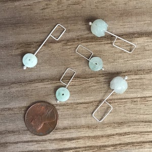 Oriental Chinese Jade Coin Sterling Silver Minimalist Simple - Etsy