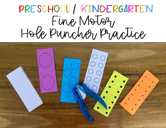 Hole Punch Practice Fine Motor Prek Preschool - Etsy