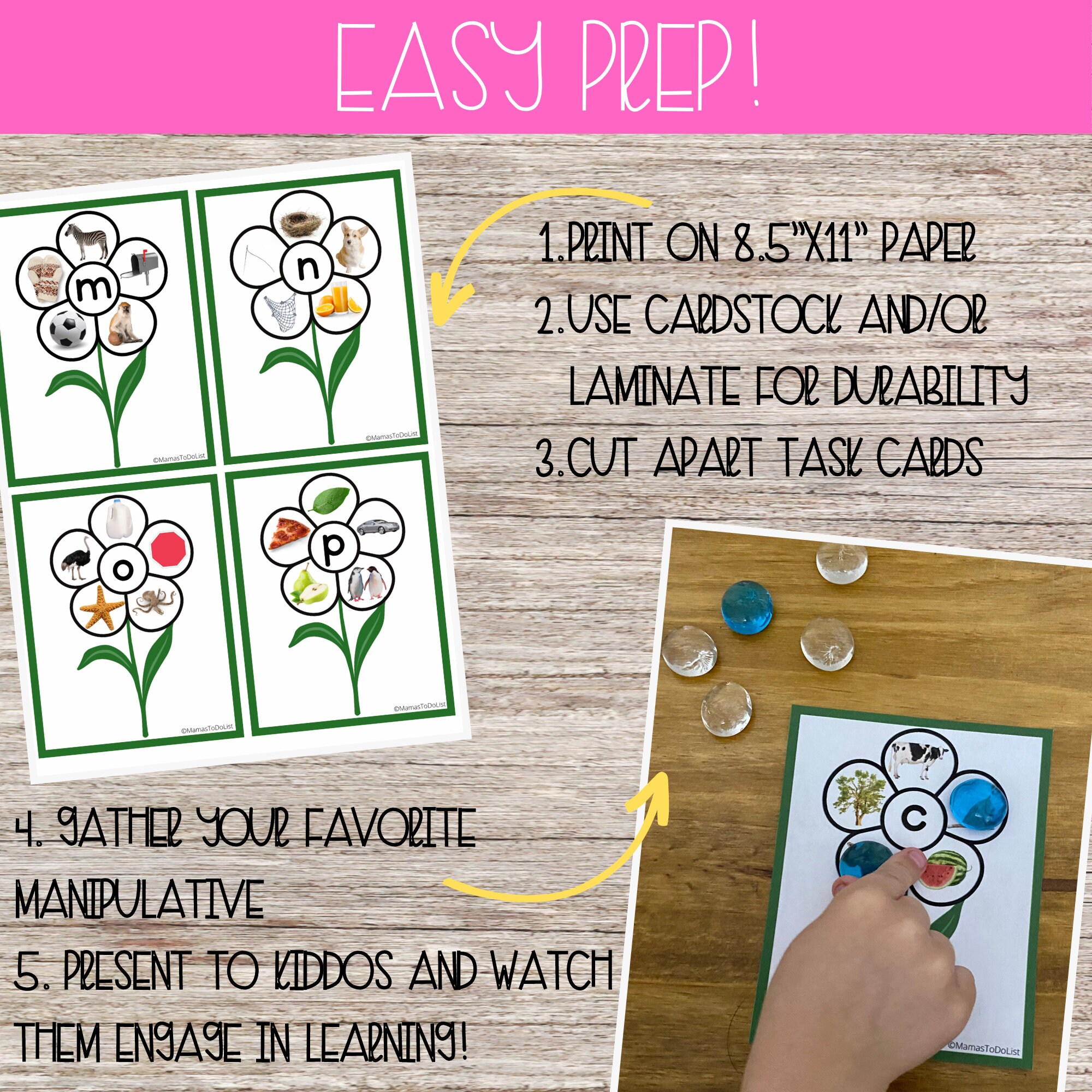 Beginning Letter Sounds Alphabet Picture Matching Montessori Printable ...