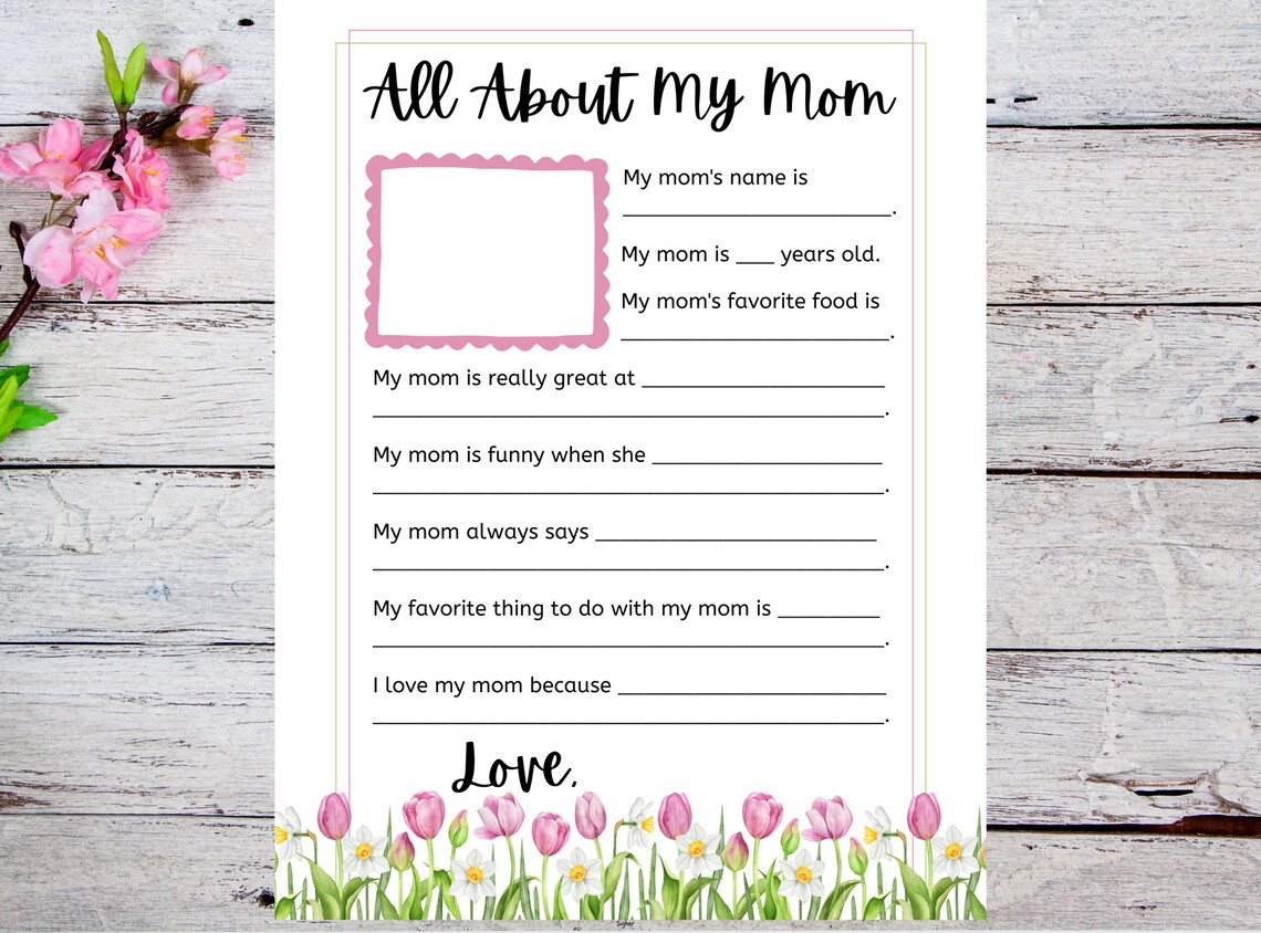 Mother's Day Interview | Mother’s Day Printable | Gift From Kids ...