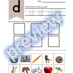 Beginning Letter Sound Cut and Paste Practice | Fine Motor Practice ...