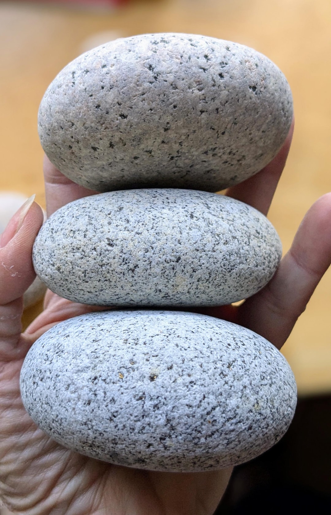 Smooth Granite Beach Stones • Round Oval • Large Decor Crafts Knobs ...