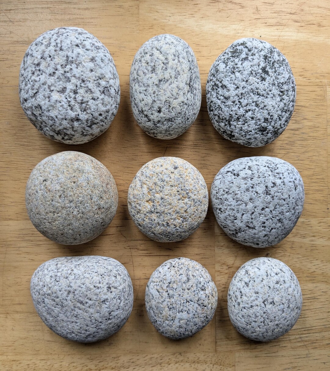 Smooth Granite Beach Stones • Round Oval • Natural Decor Crafts Knobs ...