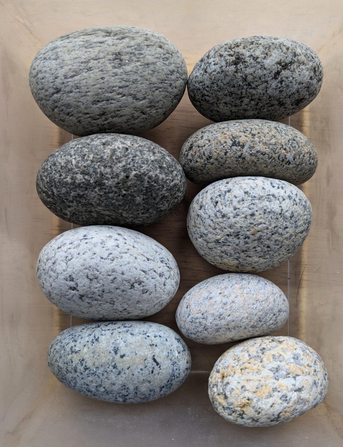 Smooth Granite Beach Stones • Round Oval • Natural Decor Crafts Knobs ...