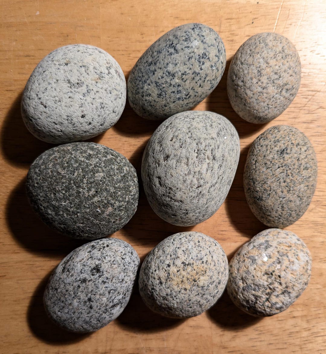 Smooth Granite Beach Stones • Round Oval • Natural Decor Crafts Knobs ...