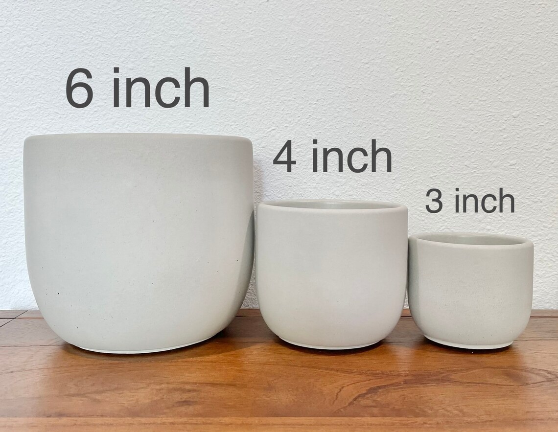 Comfort Planter Blue Gray Layered Concrete Planter - Etsy