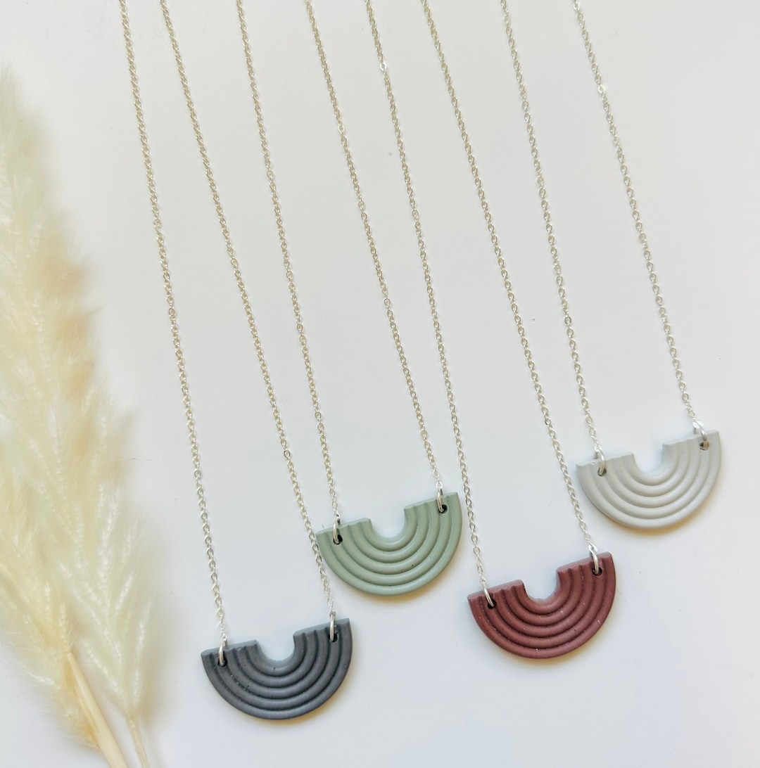 Zero Waste Concrete Necklace | Sterling Silver | Minimalist Jewelry - Etsy