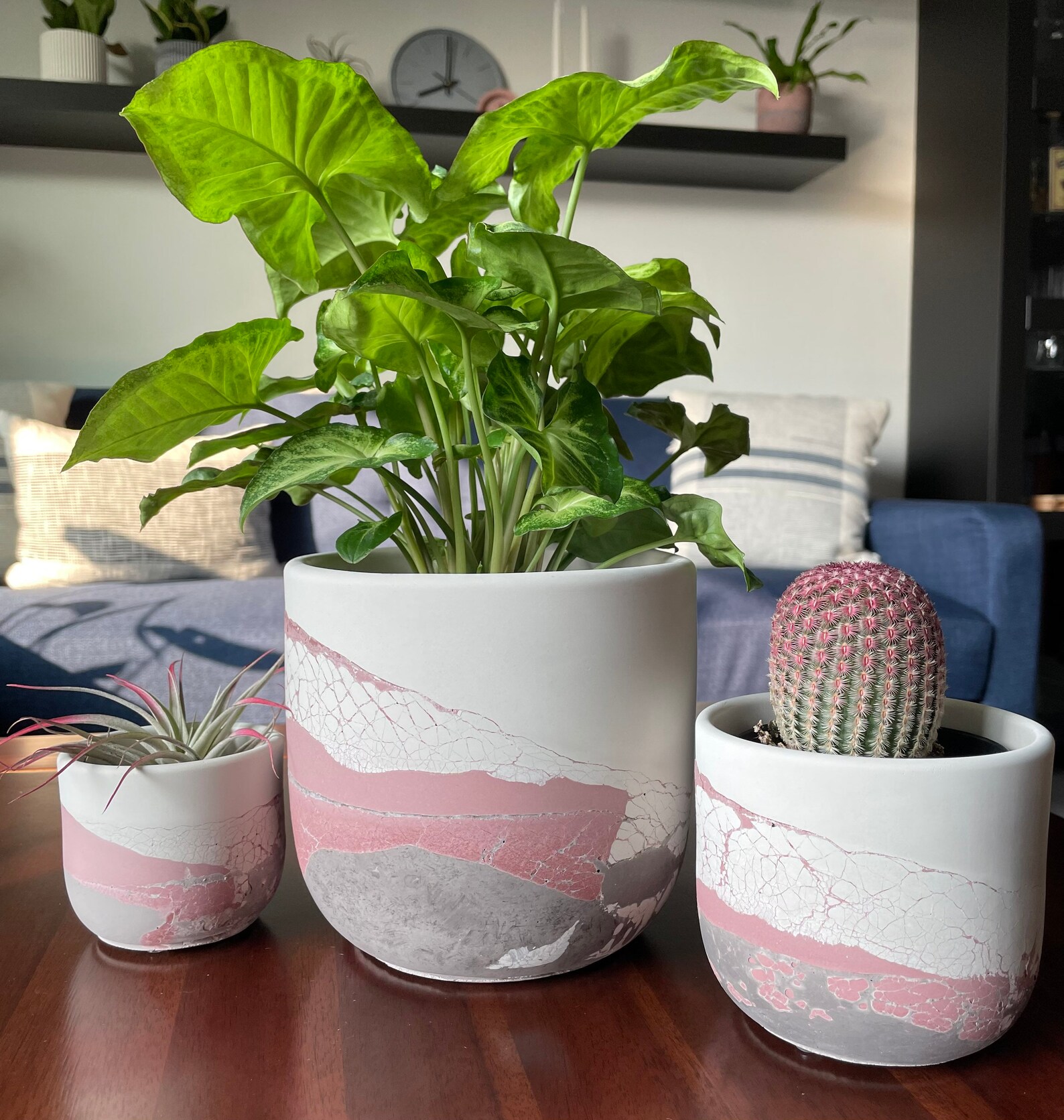 Comfort Planter Mauve Layered Concrete Planter - Etsy