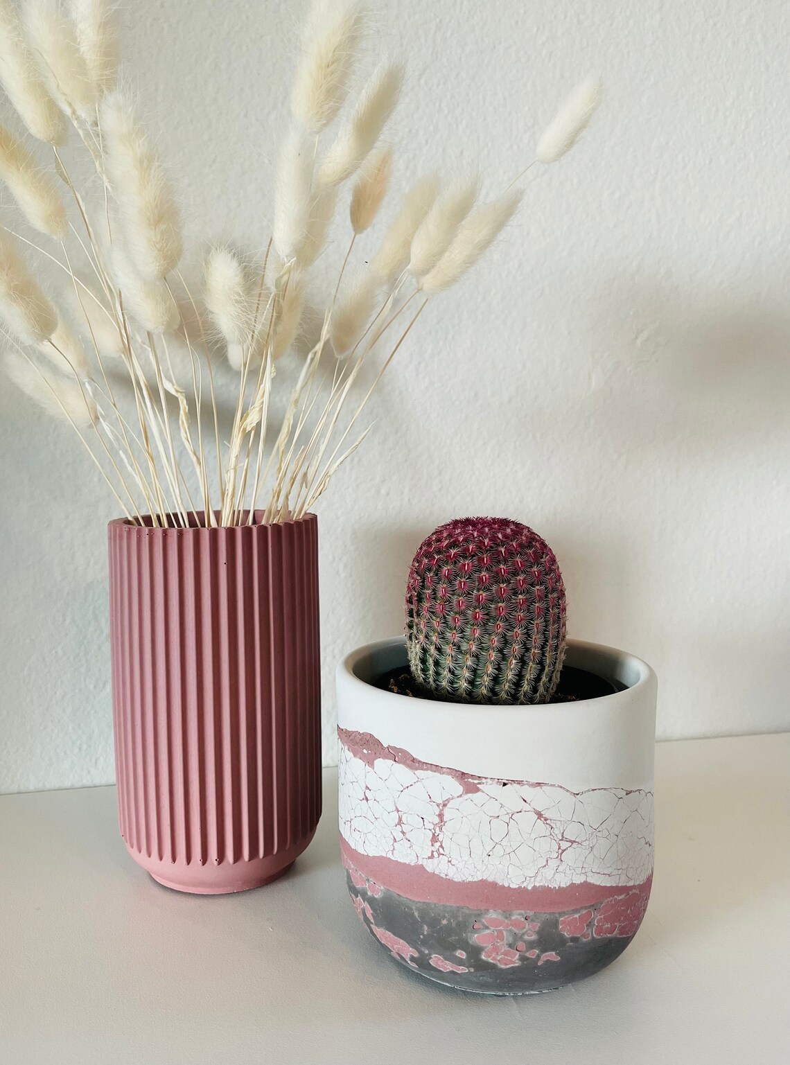 Comfort Planter Mauve Layered Concrete Planter - Etsy