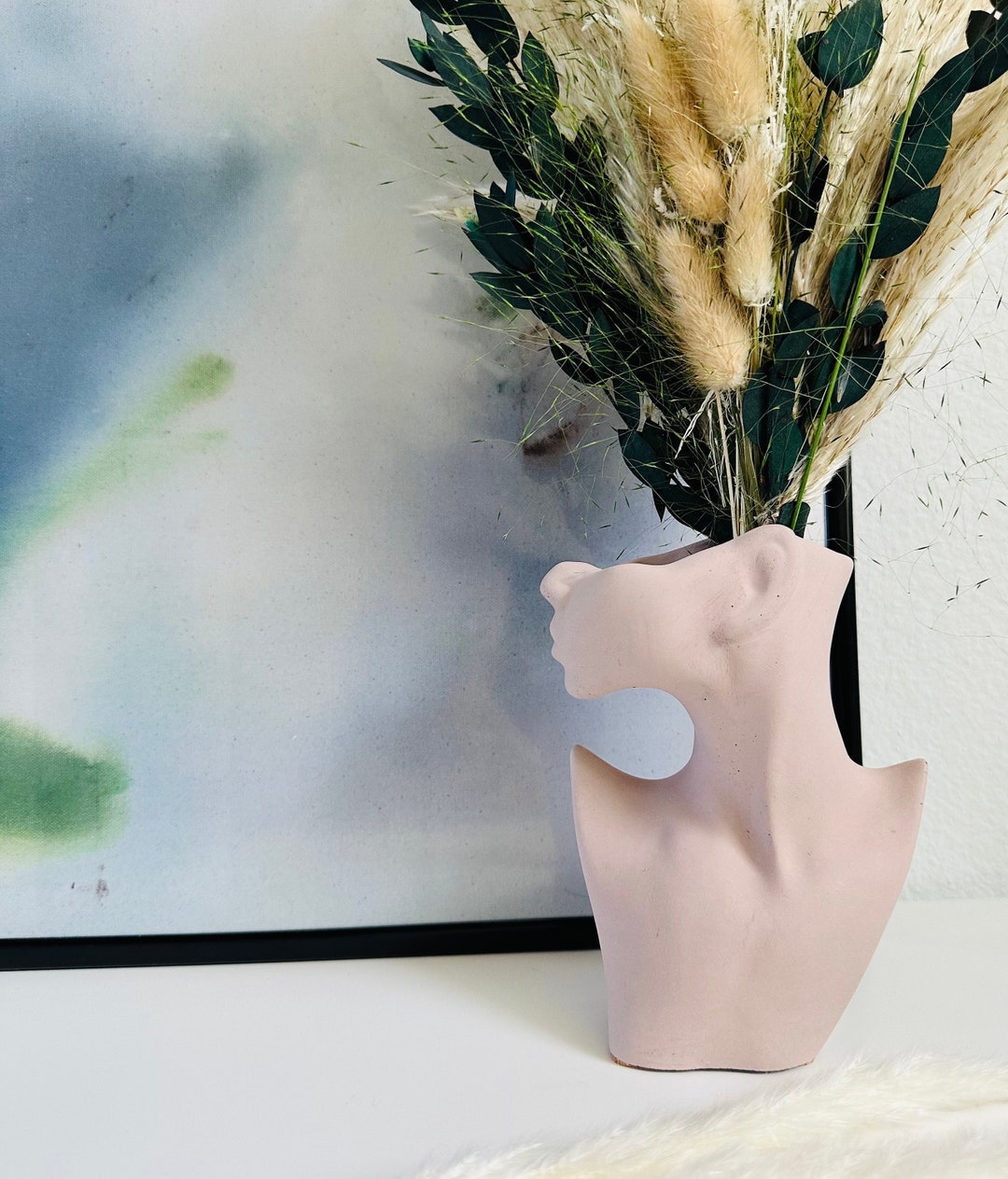 Concrete Lady Vase | Concrete Decor | Minimalist Decor - Etsy