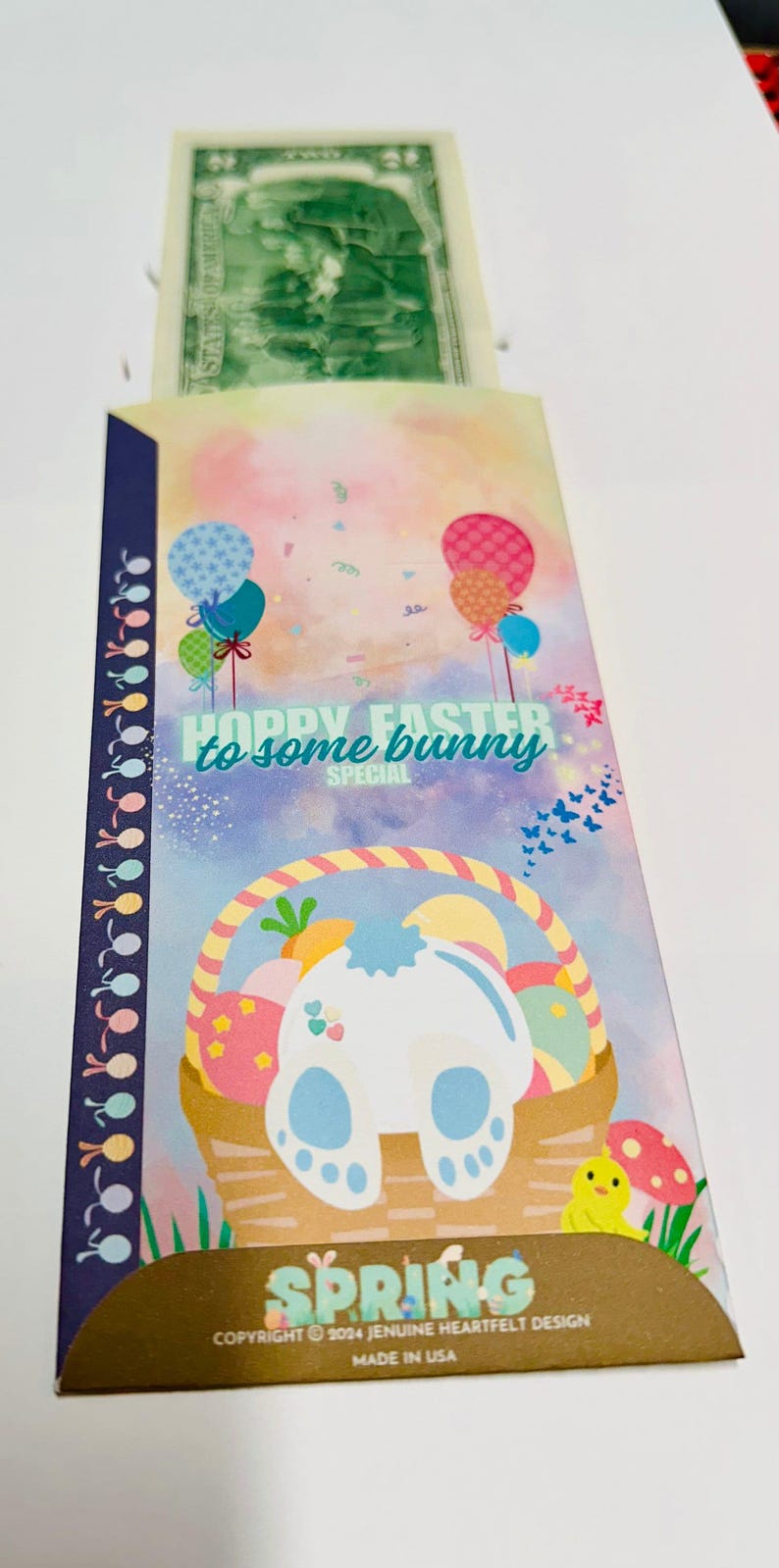 Personalizable Money Envelope for Cash | Easter Bunny Money | Baby ...