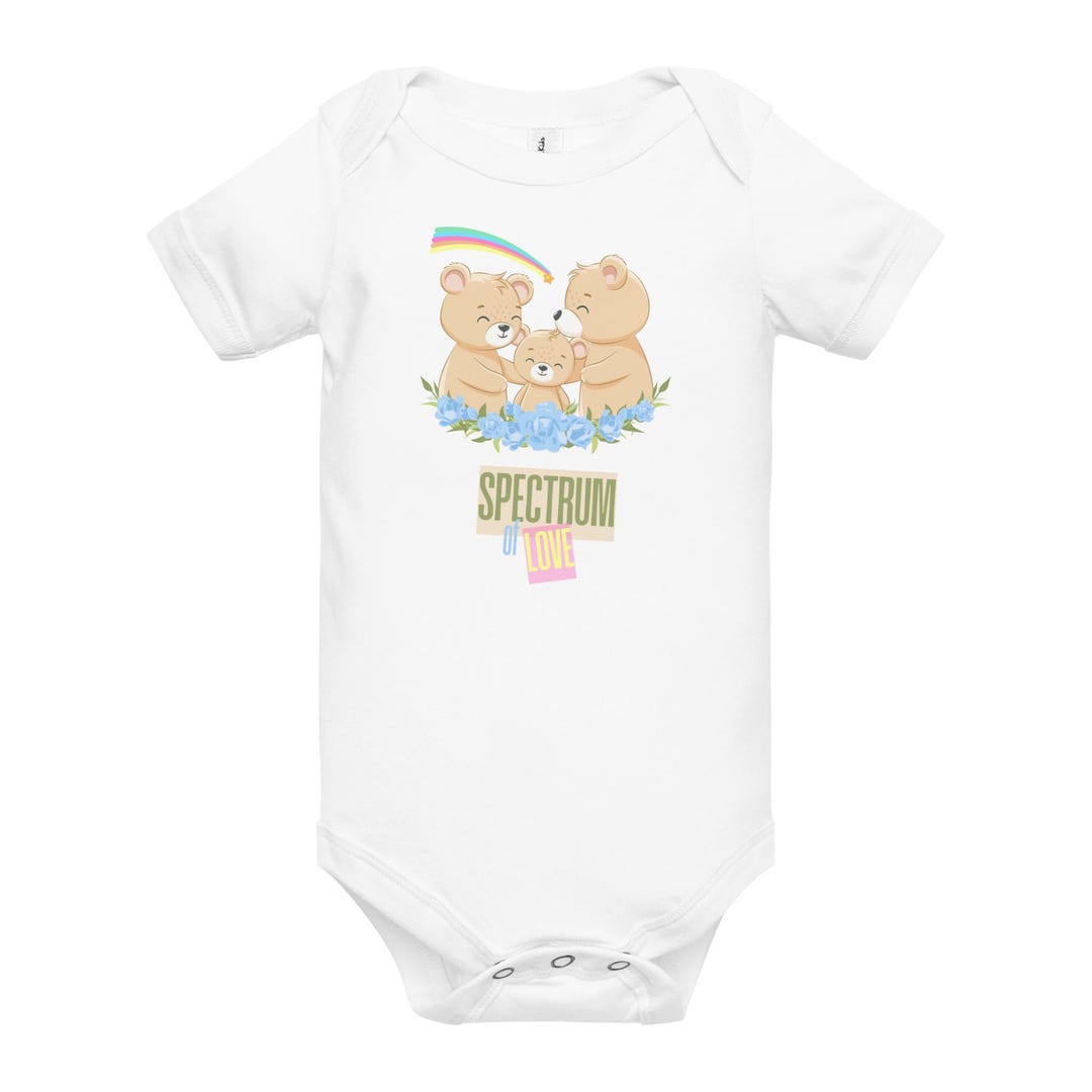 Spectrum of Love | Bear Family Rainbow Baby Onesie | Newborn Infant ...