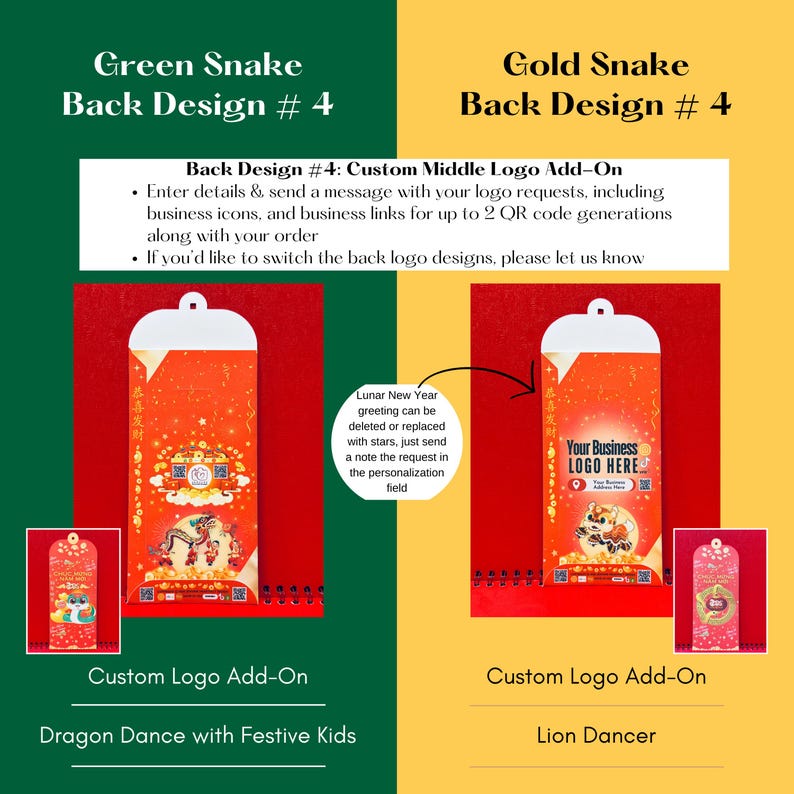 Personalizable Red Envelopes | Li Xi | 2025 Lunar New Year of the Snake ...