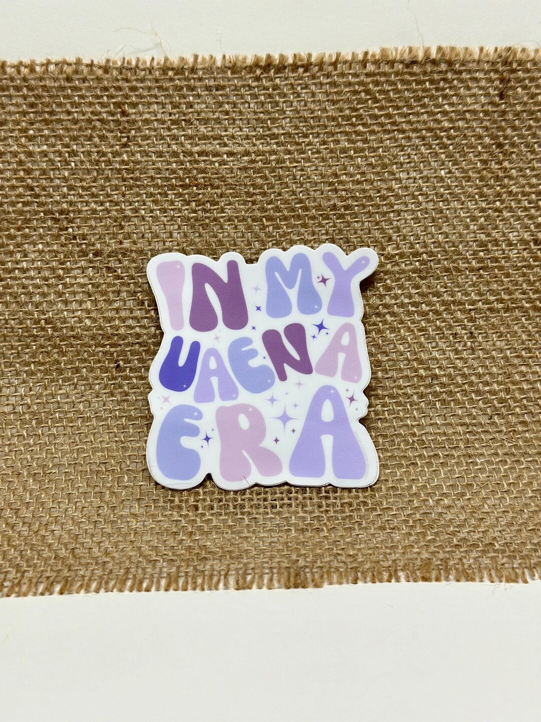 In My UAENA Era Vinyl Matte Sticker (starry Purple Pastel Color Palette ...