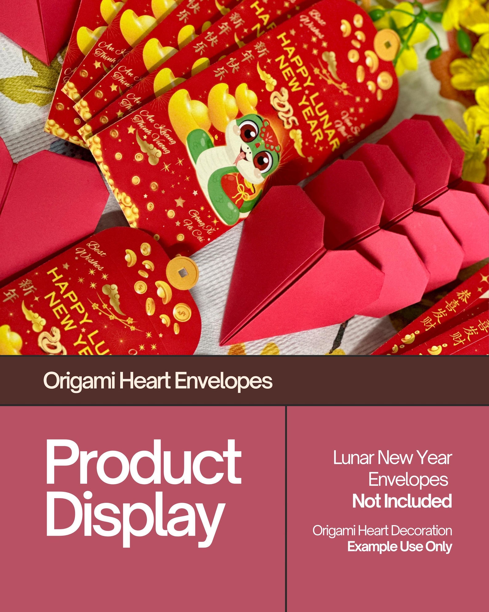 Origami Heart Envelope or Bookmark – Hidden Message Love Note ...