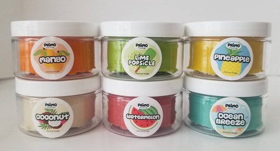 Summer 6 pack Scented Playdough With Tropical Scents Play Dough Play Doh for Kids Non toxic Homemade Kids Party Favors Birthday Etsy