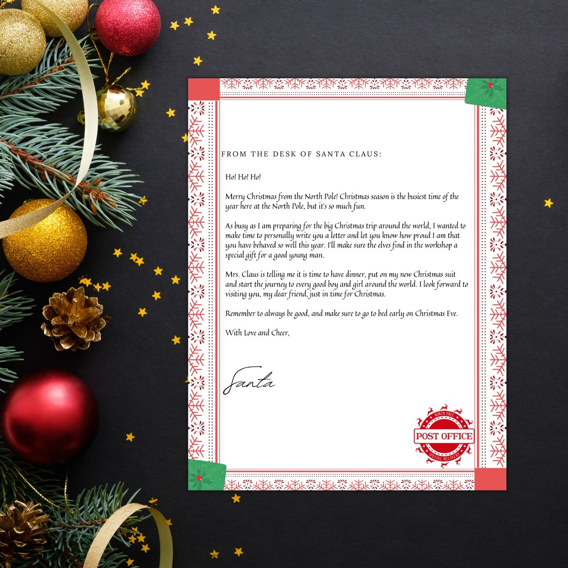 EDITABLE Letter From Santa is Santa Real Christmas Letter - Etsy