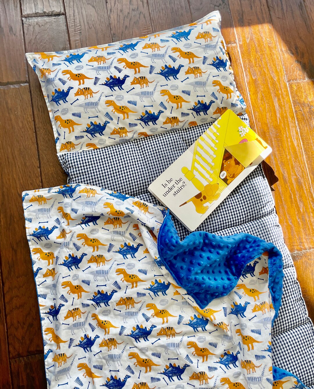 Blue Dinosaur Daycare Nap Mat, Toddler Sleeping Bag for Boy - Etsy