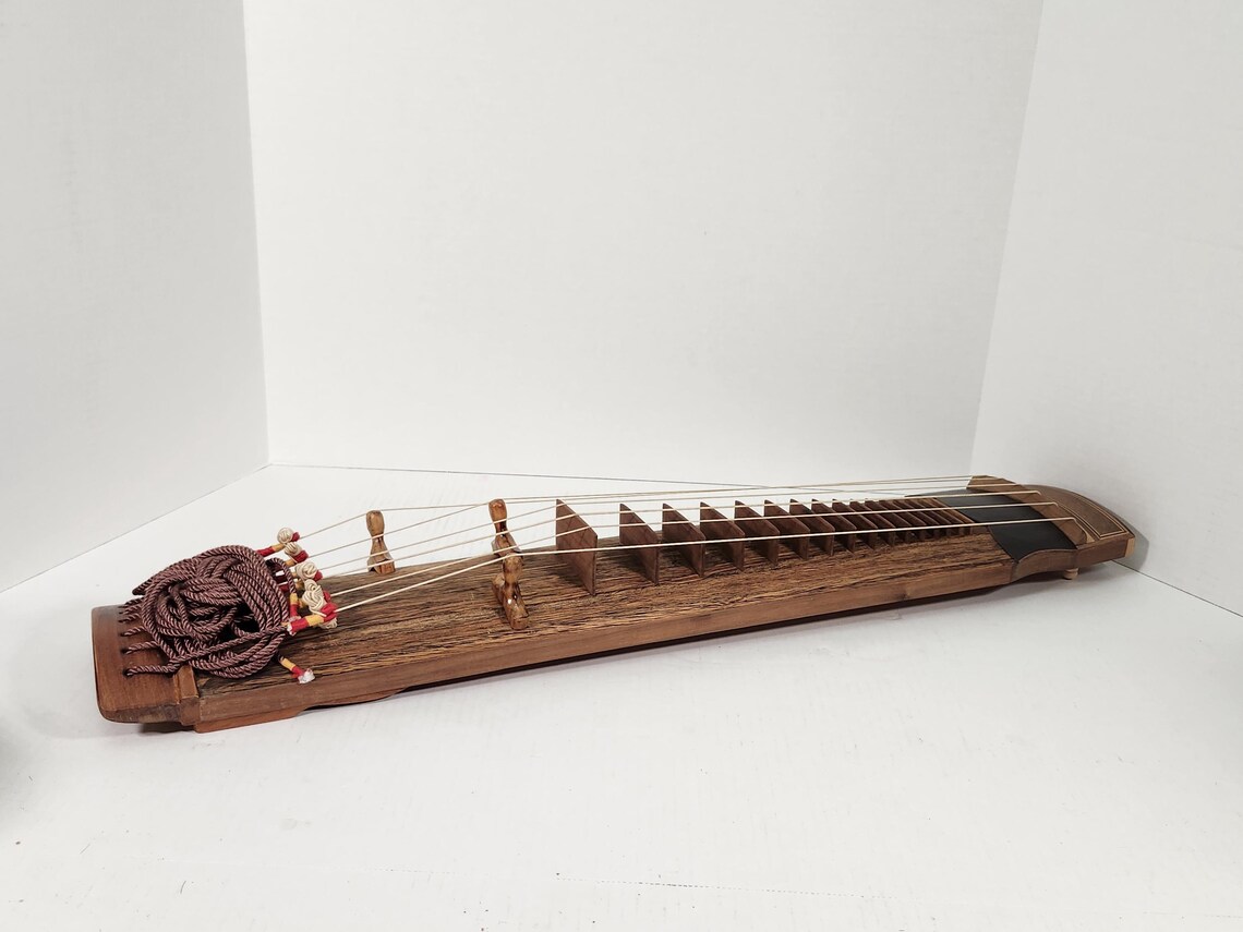 Korean Geomungo, Komungo, Zither Miniature 1/4 Size Fully Functional 6 ...
