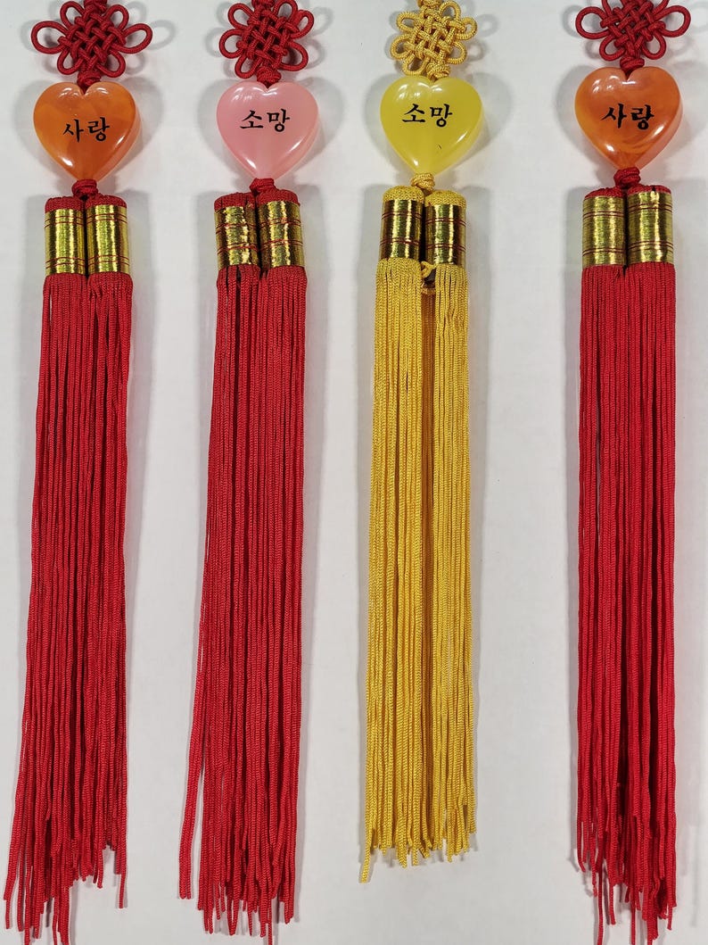 Korean Vintage Maedeup Norigae Heart Tassels - Trust Hope Love in ...
