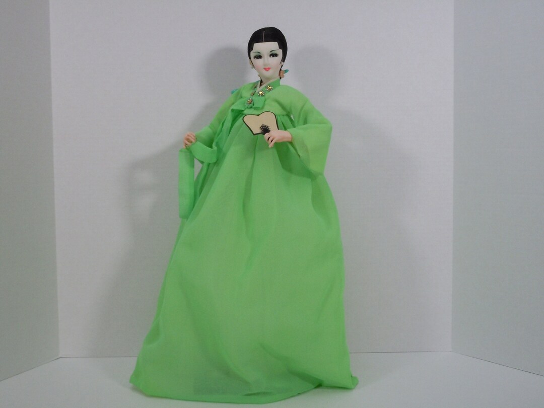 Vintage Korean Fan Dancer Hanbok Doll, 1960s, Golden Age Doll - Etsy