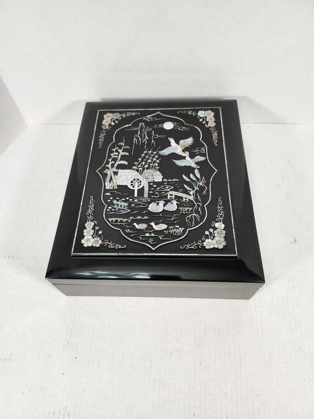 Korean Lacquer & Mother of Pearl Document Storage Box, Jewelry ...