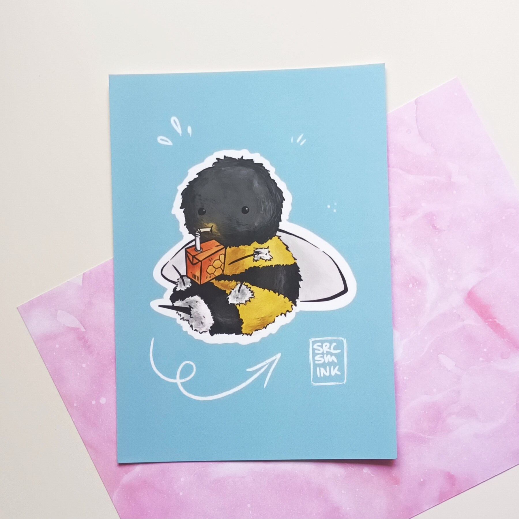 Postcards / Grußkarten - Bzz • Bees • Bienen • Bie • Cute ][ Stationery ...