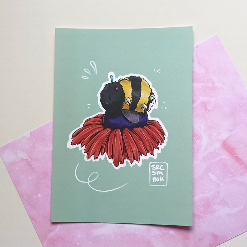 Postcards / Grußkarten - Bzz • Bees • Bienen • Bie • Cute ][ Stationery ...