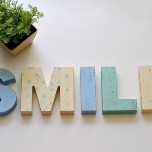 Wooden Smile Sign, Smile Rustic Letters, Rustic, Inspirational Word ...