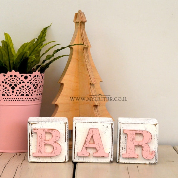 Name in Block Letters - Etsy