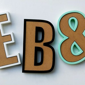 Personalized Pin Board, Cork Board Letter, Office Decor, Gift for Boss ...