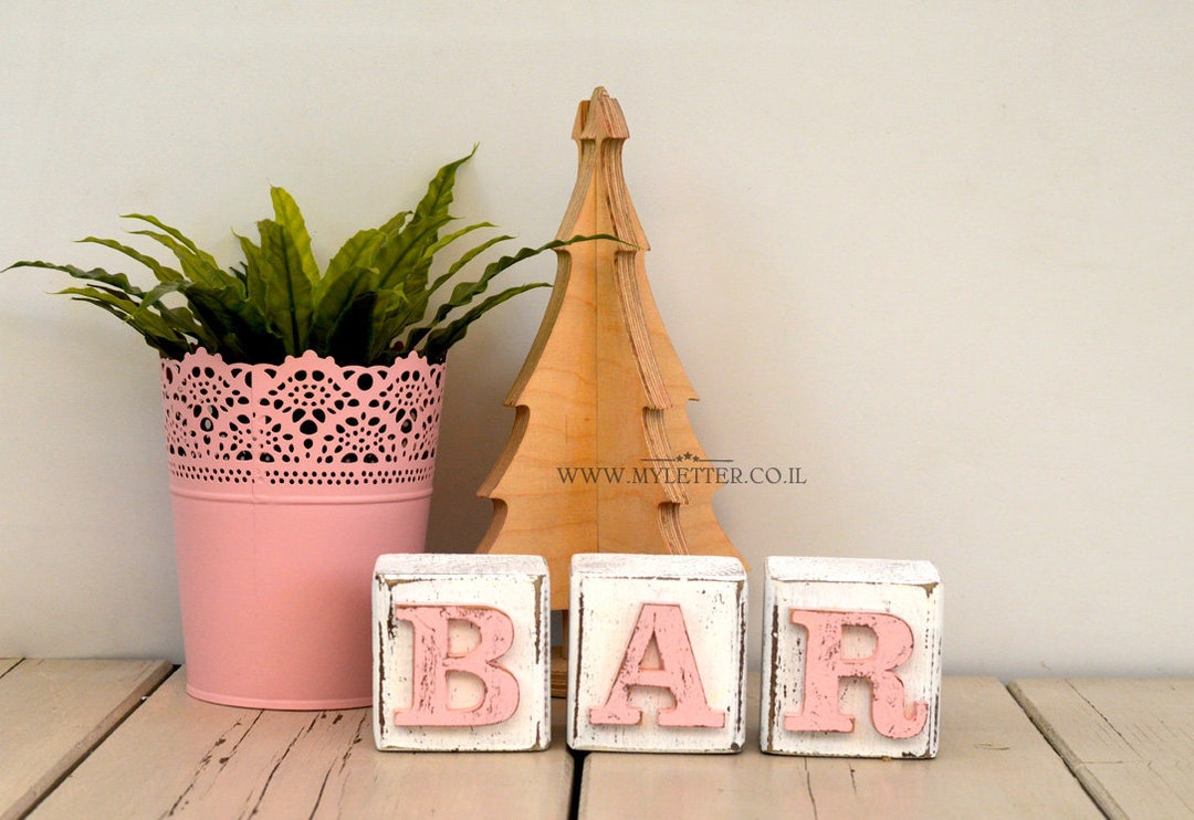 Custom Letters Blocks, Personalized Wooden Blocks, Baby Name Blocks ...