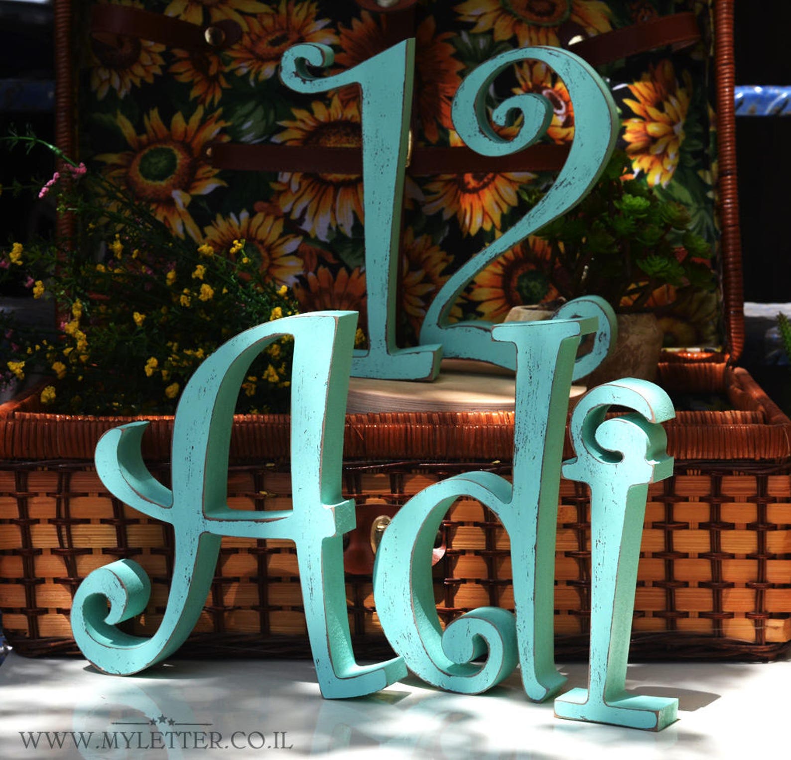 Custom Wooden Letters Cursive Wooden Freestanding Letters - Etsy