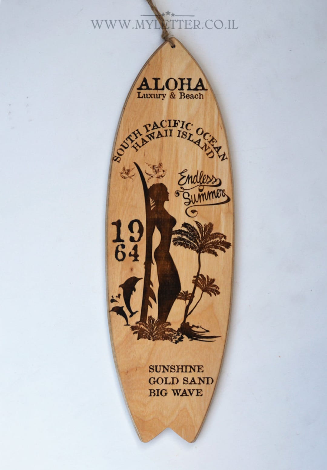 Surfboard Wall Art Aloha Sign, Surfer Gift - Etsy