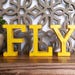 FLY Wood Letters Fly Sign Living Room Art | Etsy