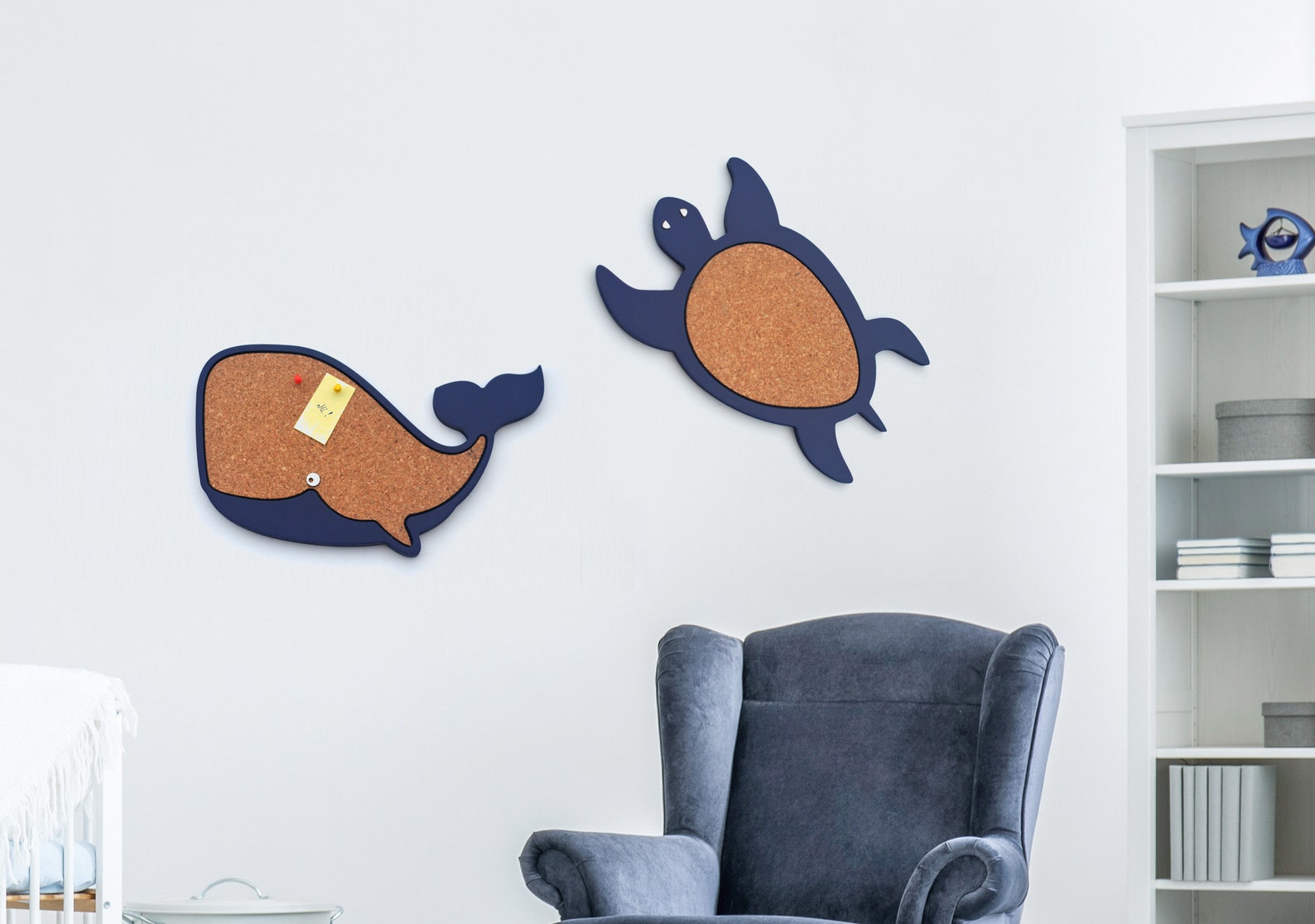 Sea Turtle Cork Board Nautical Decor for Nursery Room - Etsy