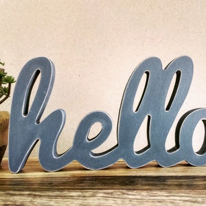 Hello Sign | Hello Wooden Letters | Rustic Letters | Hello Shabby ...