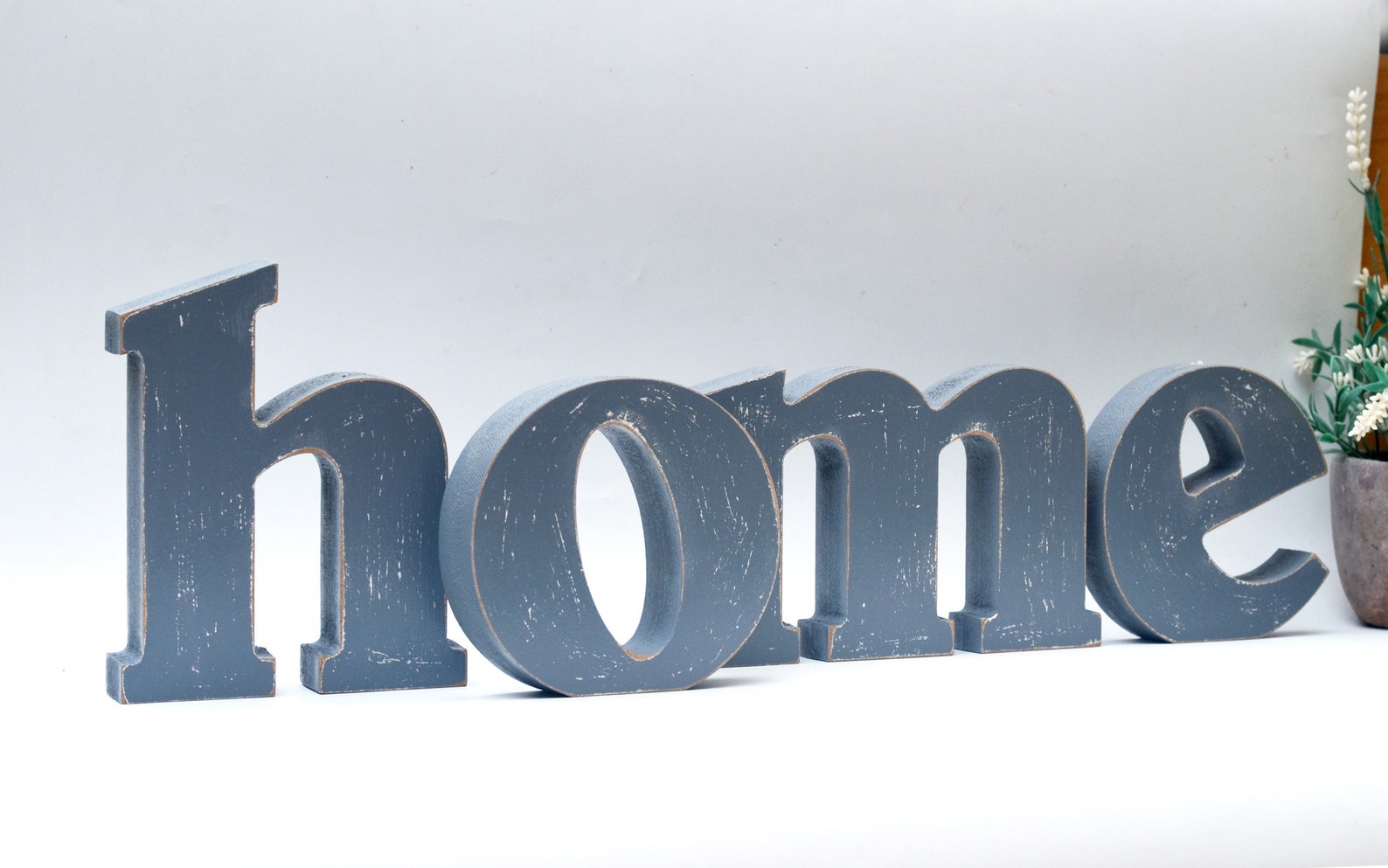 HOME Wood Sign Free Standing Wooden Letters Rustic Home - Etsy