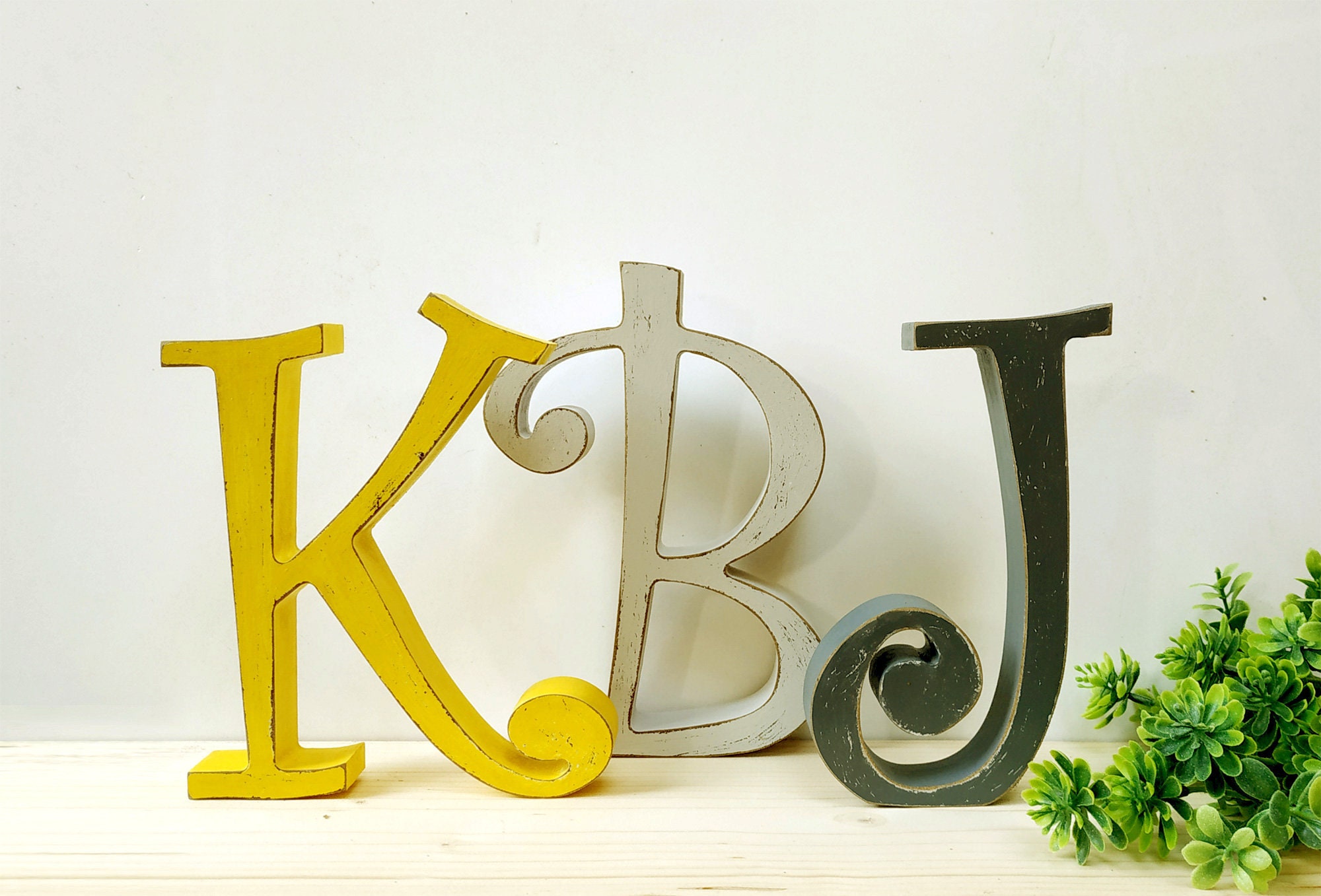 Custom Wooden Letters Cursive Wooden Freestanding Letters - Etsy