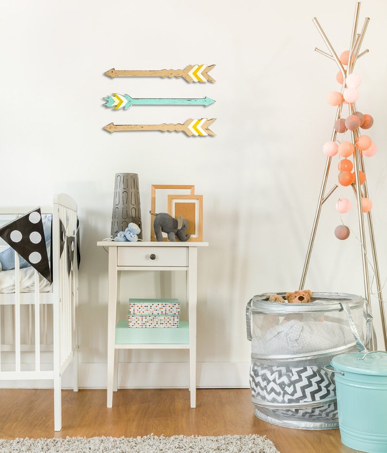 Set of 3 Wooden Arrows Nursery Decor Scandi Nordic Arrows - Etsy