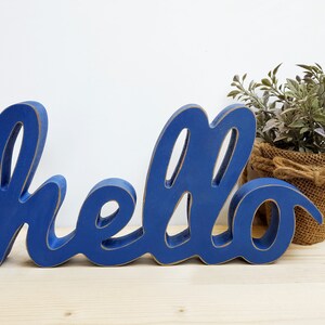 Hello Sign | Hello Wooden Letters | Rustic Letters | Hello Shabby ...