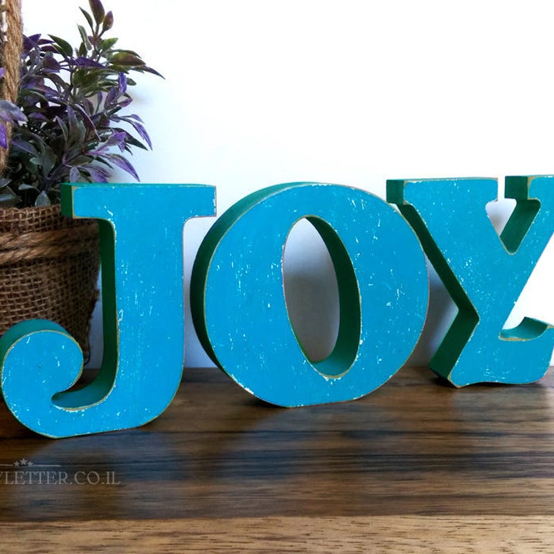 Wooden Joy Sign - Etsy