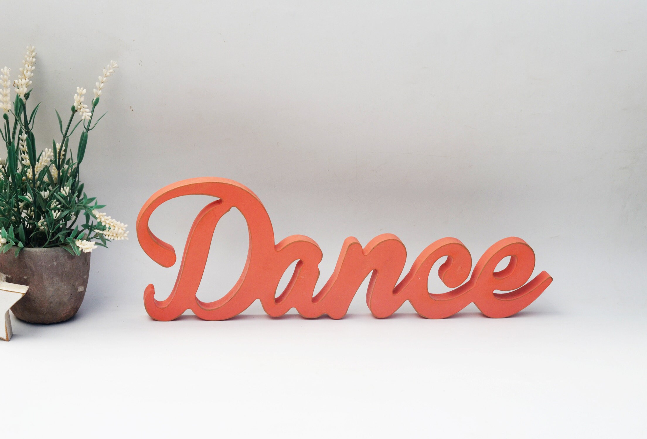 Dance Wood Letter Sign Rustic Style Letters Dance Shabby - Etsy