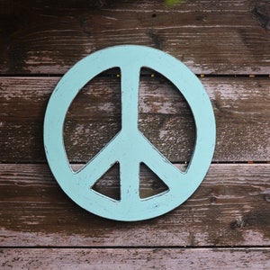Peace Sign Wall Art Wood Rustic Peace Sign Wooden Boho Wall Decor ...