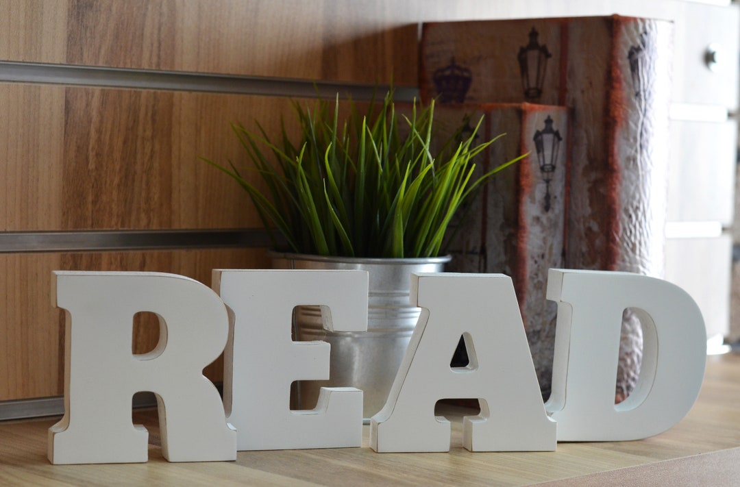 READ Sign Shelf Sitter, READ Free Standing Letters, READ Wood Letters ...