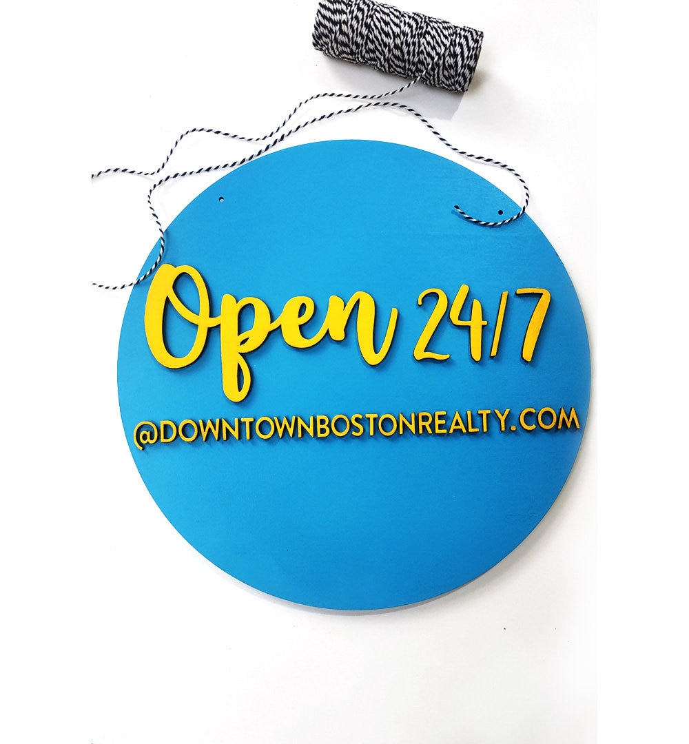 Custom open closed big wood sign Personalized business signs | Etsy