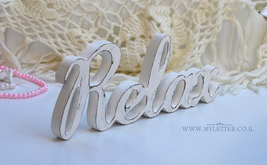 Wooden Relax Sign | Relax Letters | Rustic Letters | Relax Shabby ...