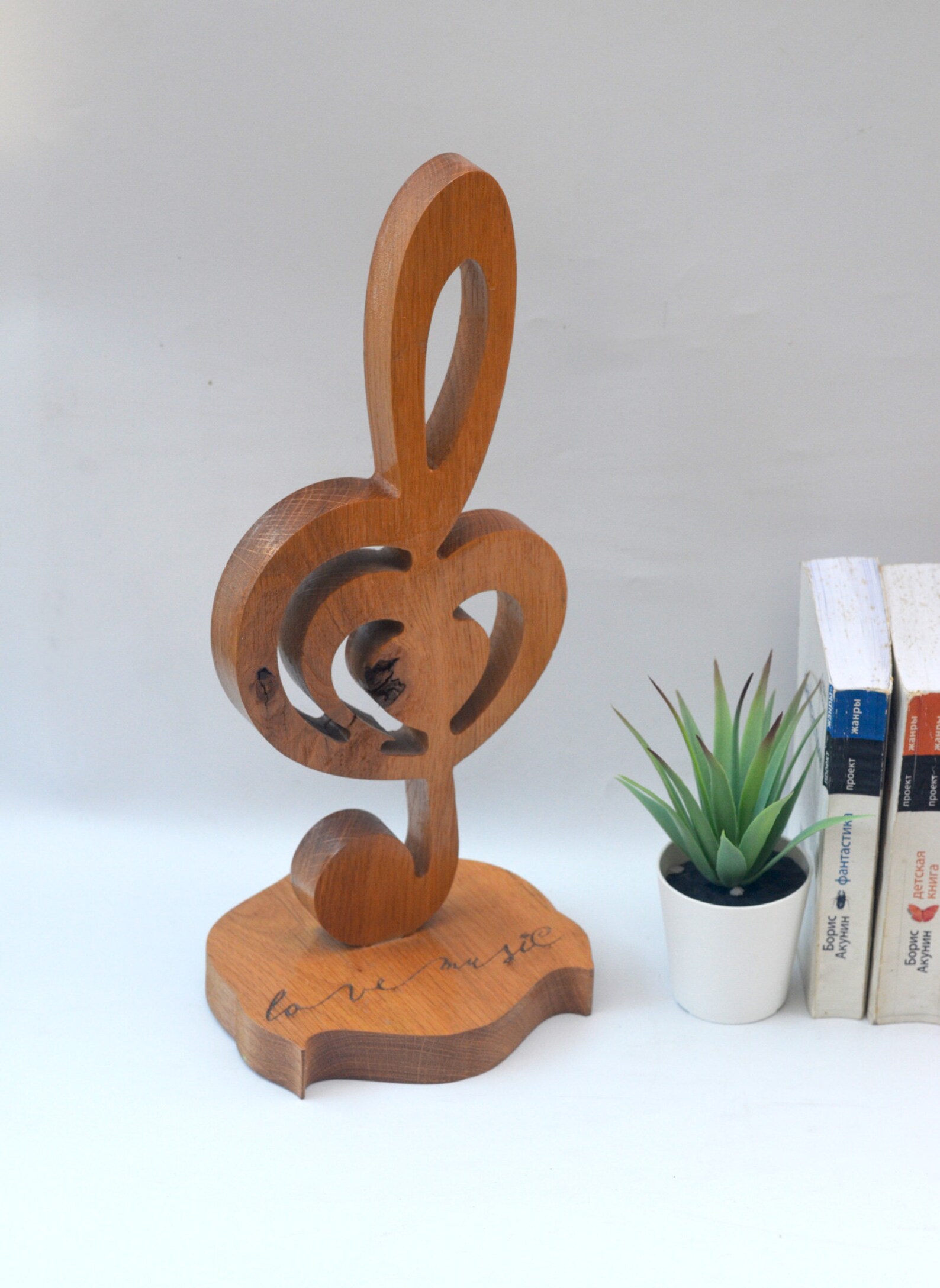Wooden Treble Clef Art, Gift for Musician, Gift for Music Teacher ...