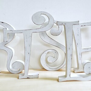 Custom Wooden Letters, Cursive Wooden Freestanding Letters, Nursery ...