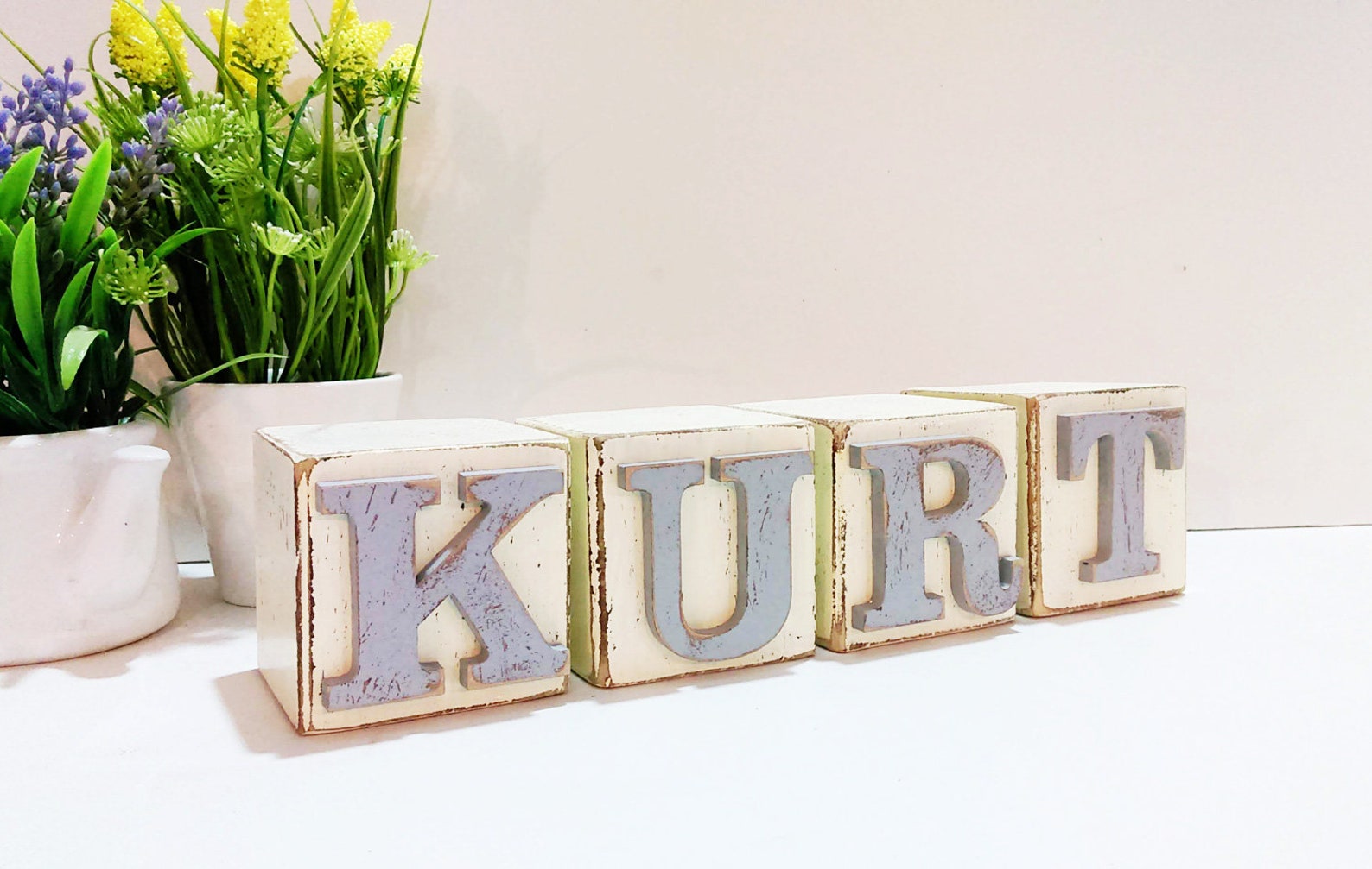 Personalized Letter Blocks Nursery Decor Wooden Blocks - Etsy
